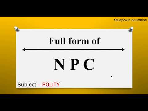 NPC ka full form | Full form of NPC in English | Subject - POLITY