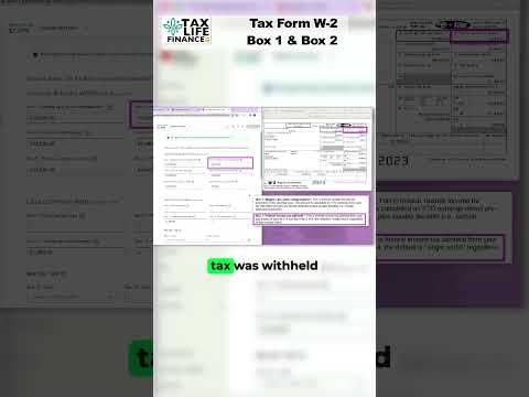 Box 1 & Box 2 on Tax Form W-2 Short