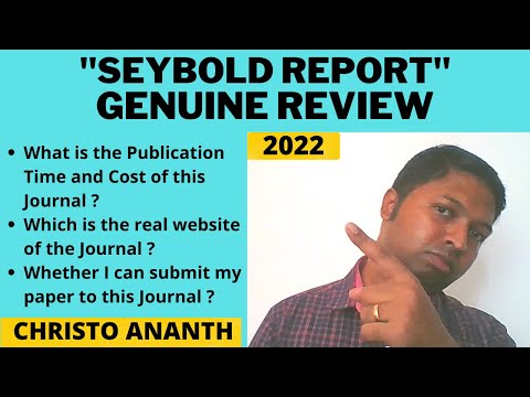 Christo Ananth - Seybold Report - Seybold Report on Publishing Systems - Review in English - Scopus