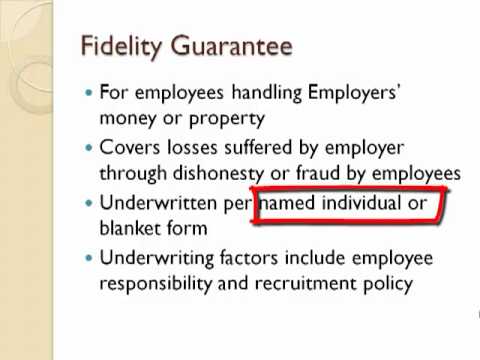 Pecuniary Insurance | Classes of Insurance