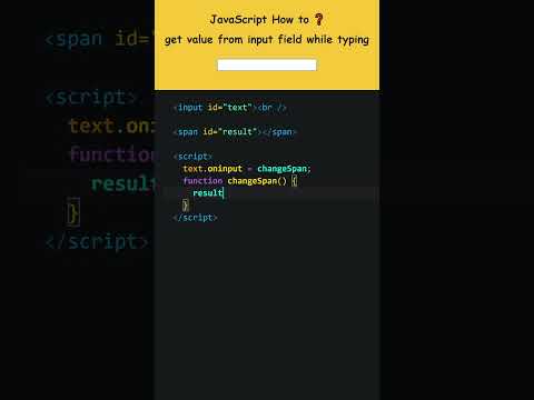 JavaScript How to β get value from input field while typing