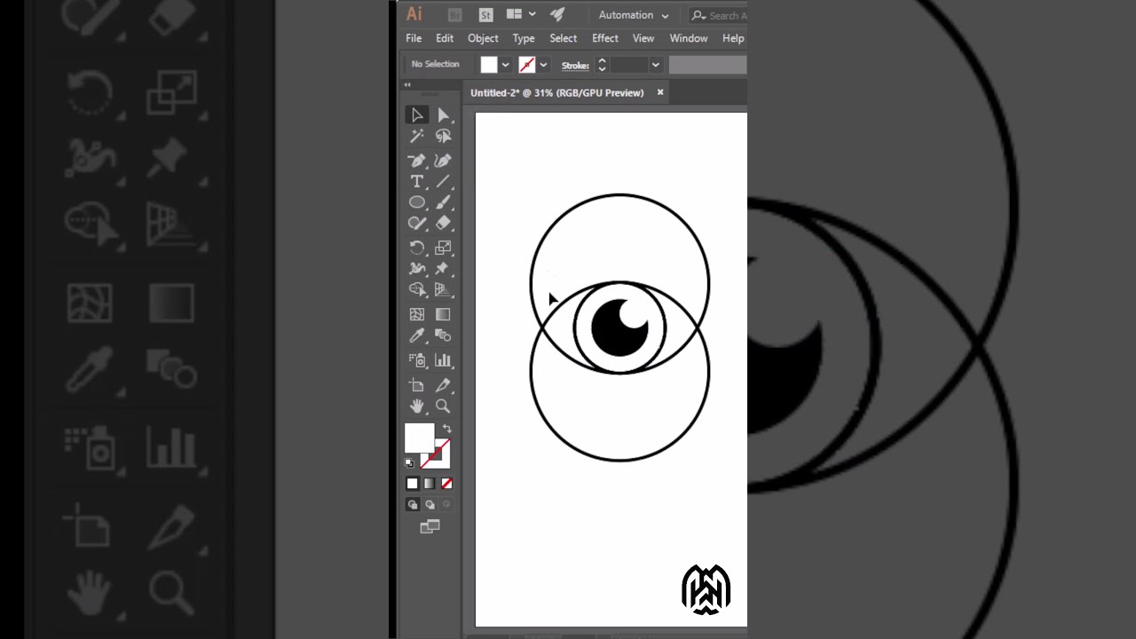 Adobi Illustrator Eye #logo #vector #illustrator #graphicdesign #icon #art #logos #logodesigner