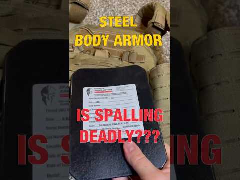 Steel Body Armor - is SPALLING deadly?? #safety #armor #shorts #army #testing #shortvideo