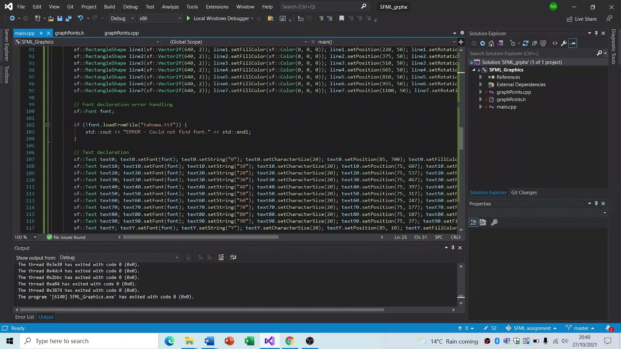 SFML C++ Object Oriented Programming Assignment