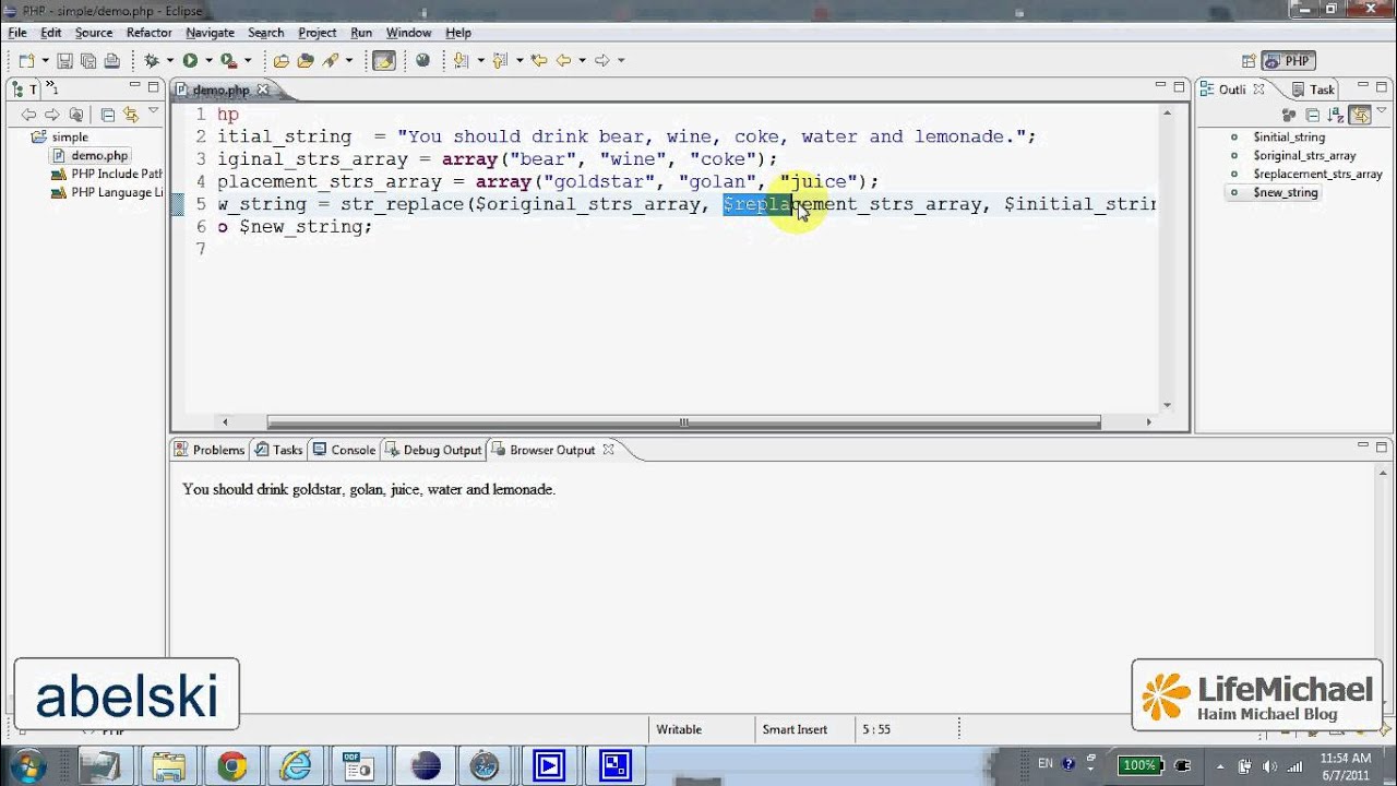 The str_replace Function in PHP