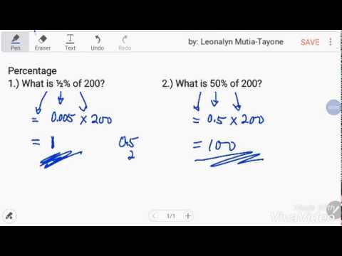 Percentage: What is 1/2% of 200?