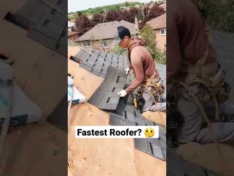 Fastest Roofer? 🤔 #shorts #tools #roofershelper #roof #roofer #roofing