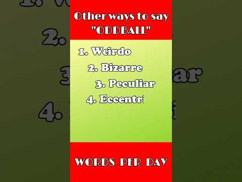 Other(Informal)ways to say "ODDBALL" #englishlearning #englishlearners #youtubeshorts