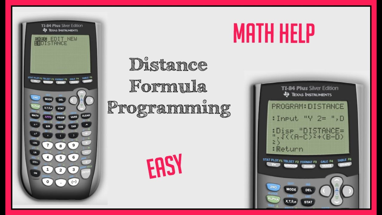 How to Program Distance Formula in Calculator
