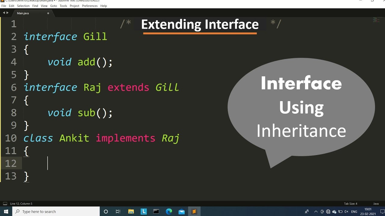 extending interfaces in java | Learn Coding