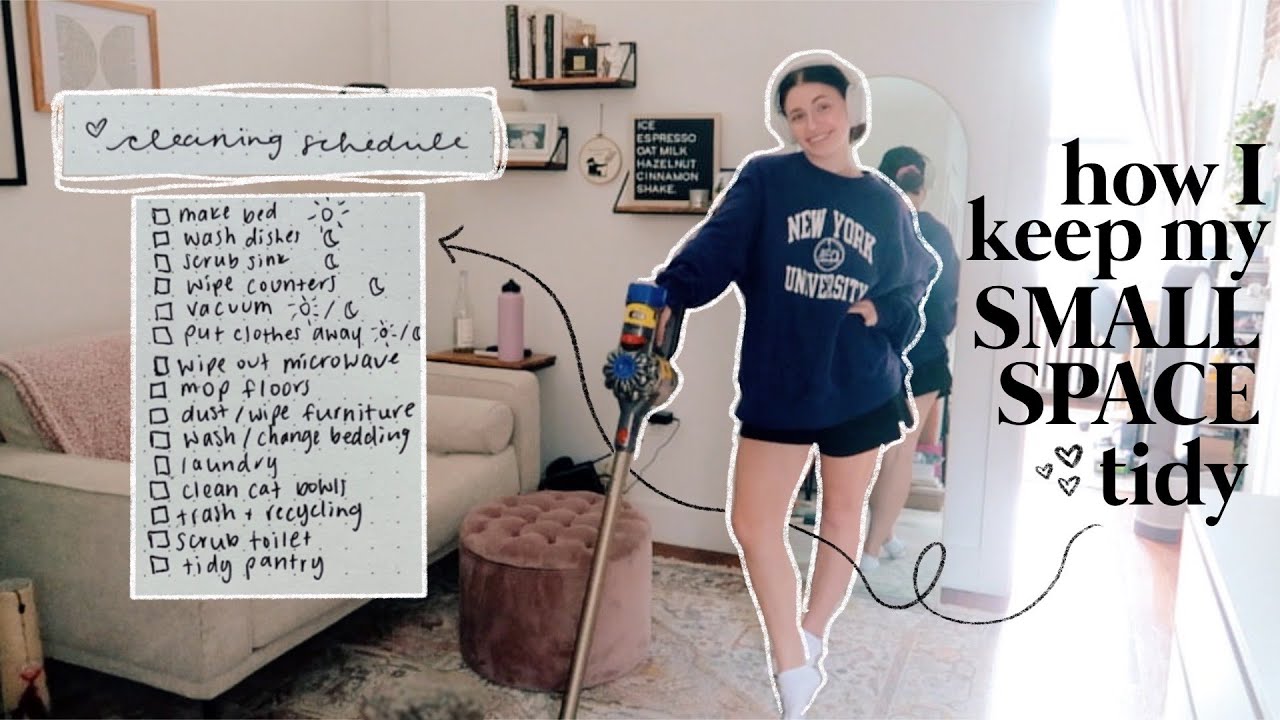 complete my weekly APARTMENT CLEANING CHECKLIST with me! | how I keep my small space tidy