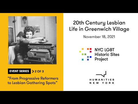 EVENT SERIES (2 of 3): 20th Century Lesbian Life in Greenwich Village