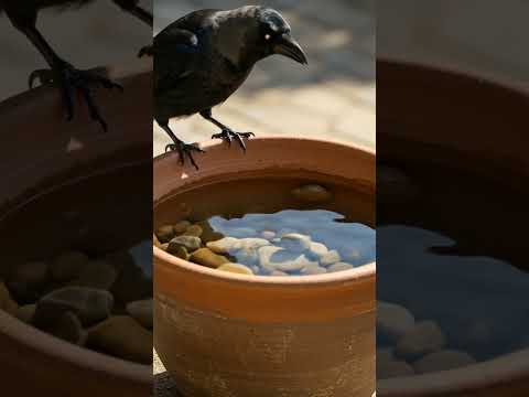 The Thirsty Crow 🐦 | Moral Story for Kids | English Short Story#ThirstyCrow #MoralStory#KidsStory