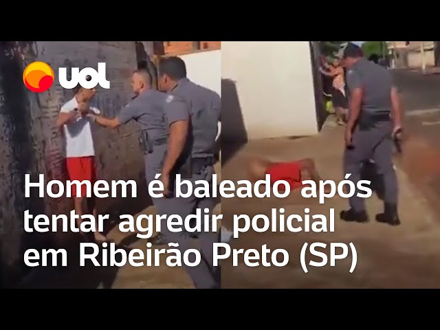 Homem desarmado tenta agredir PM e é baleado na perna em SP; veja