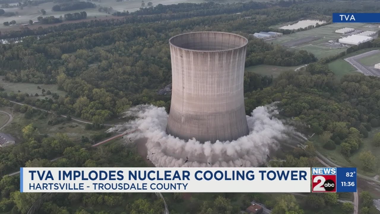 TVA implodes nuclear cooling tower in Hartsville