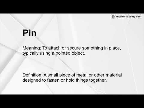 Pin Meaning