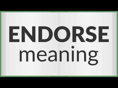 Endorse | meaning of Endorse