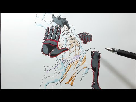 How to draw Luffy gear 4 SnakeMan | cách vẽ Luffy Gear4 | step by step