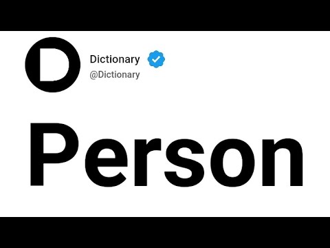 Person Meaning In English