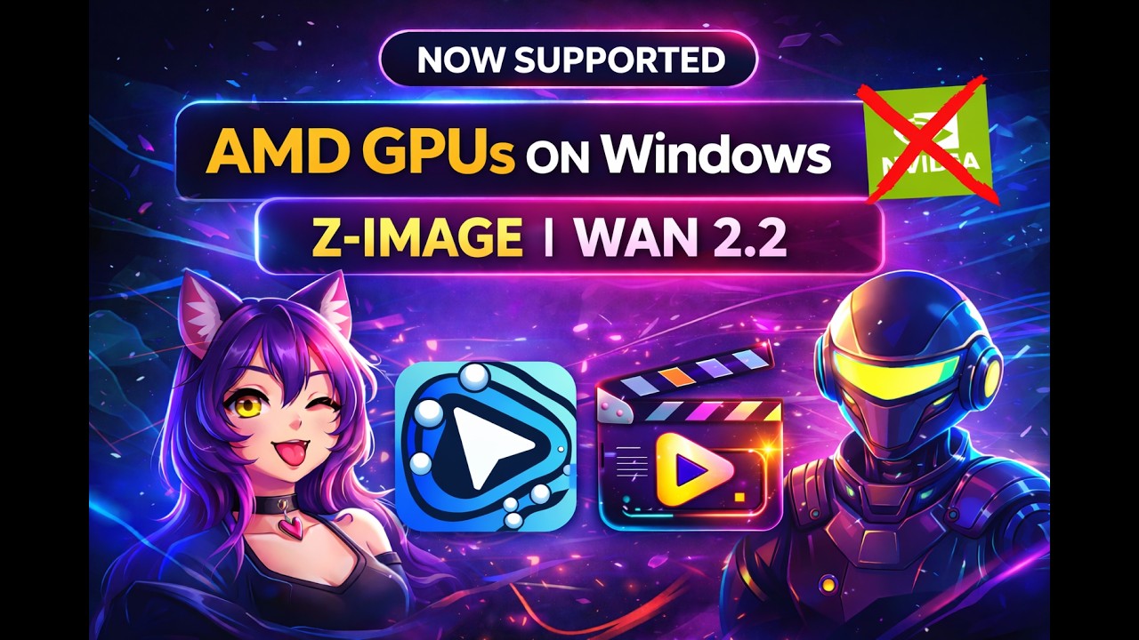 Official AMD ROCm Support Comes to ComfyUI on Windows Image + Video