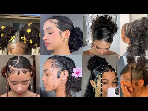 🦋✨ Cute Quick curly hair styles on medium & long natural hairstyle