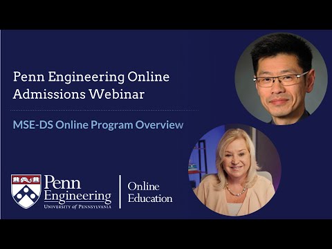 August 25, 2022 - MSE-DS Online Admissions Webinar with Program Director Dr. Gee