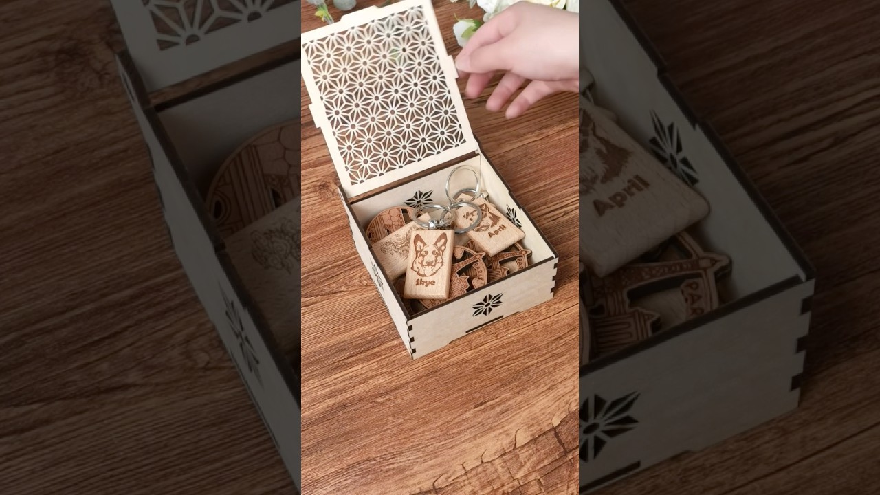 Flip-Top Storage Box with Cutout Design ! Laser Cut with NEJE Max4 V2