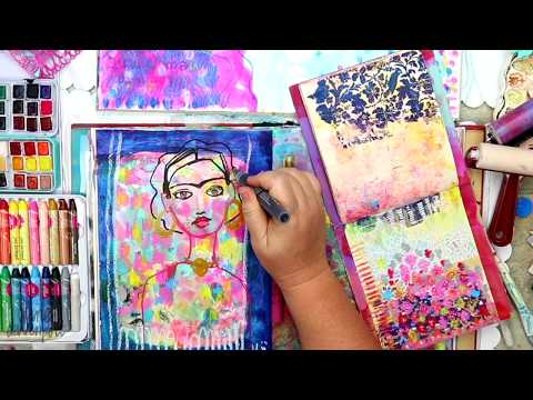 What I do with all those Gelli Prints! | Art Journal with JAne Davenport