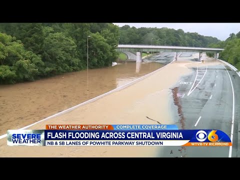 Flood closes roads, leaves drivers stranded in parts of Central Virginia