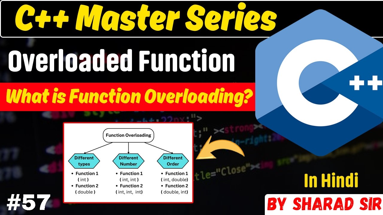 #57 Overloaded Function in C++ with Example | What is Function Overloading? | Codetpoint