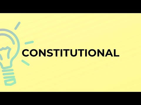 What is the meaning of the word CONSTITUTIONAL?