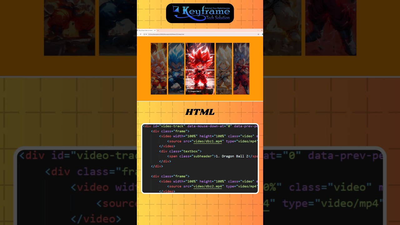 Create Hover Effect on Video | HTML CSS JavaScript Tutorial #webdesign
