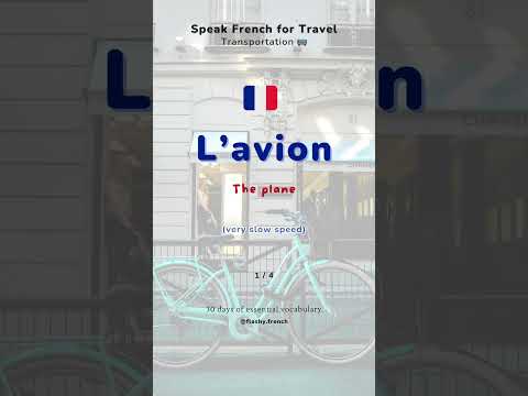 Day 7/30: How to say "The plane" in French • French for travel 🇫🇷✈️ #speakfrench #frenchlanguage