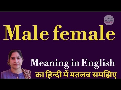 male female meaning l meaning of male female l male female ka Hindi mein kya matlab hota hai l vocab
