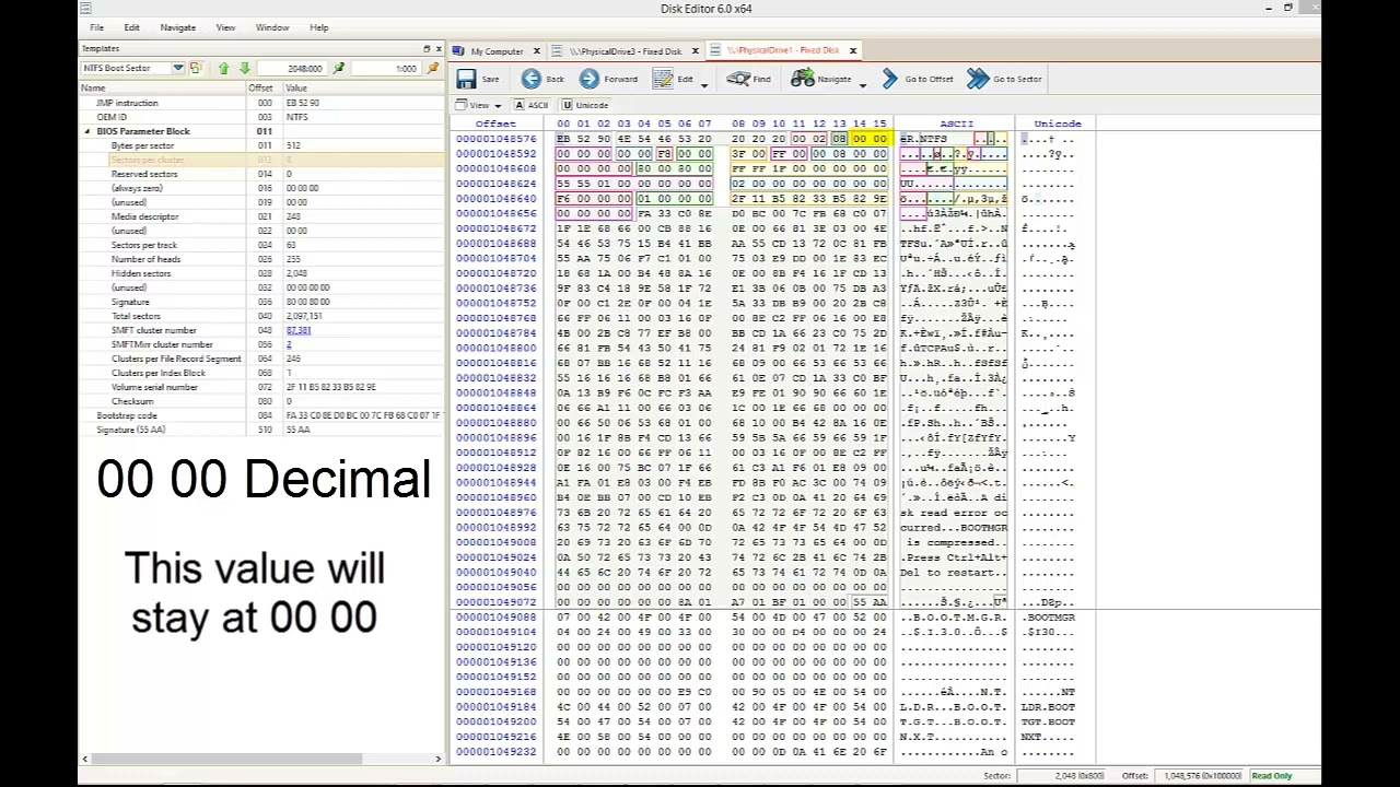 Volume Boot Record Demonstration