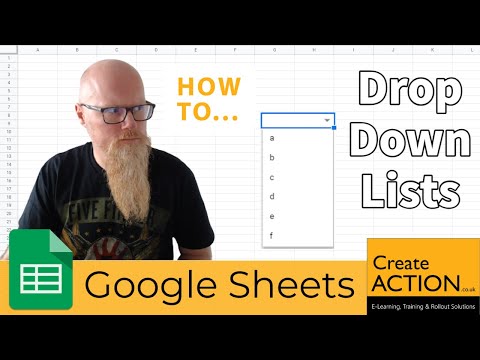 HOW TO create and edit DROP DOWN LISTS in Google Sheets