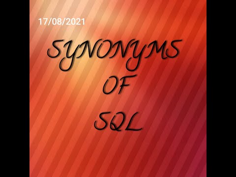 synonyms in oracle sql