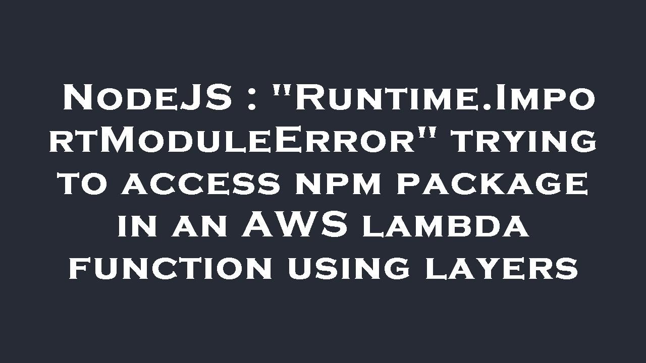 NodeJS : 