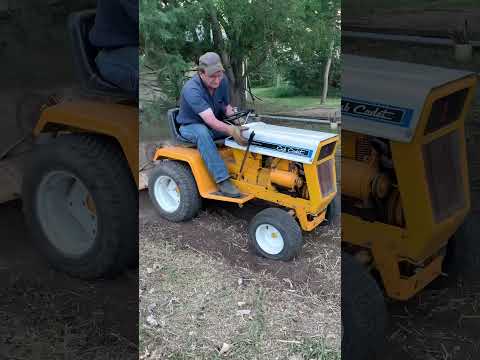 Tilling the garden with a Cub Cadet 127