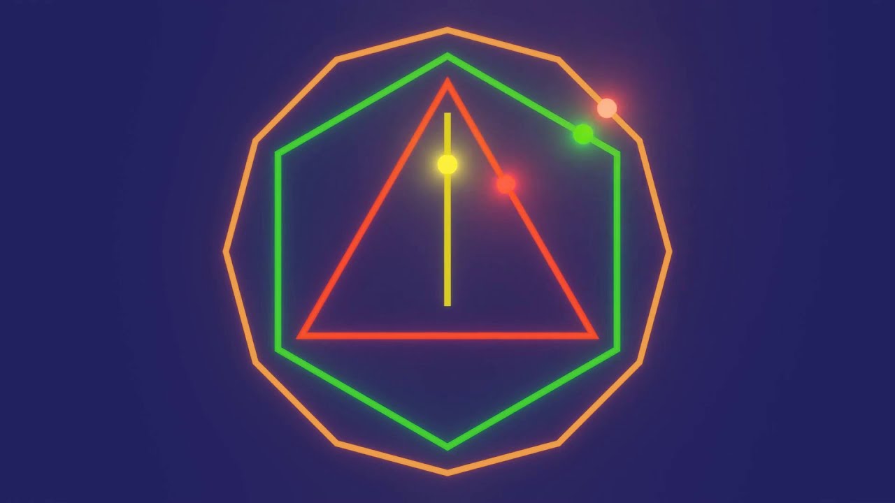 Polyrhythms Visualization 2:3:6:12 || Best Animated Polyrhythms || #107