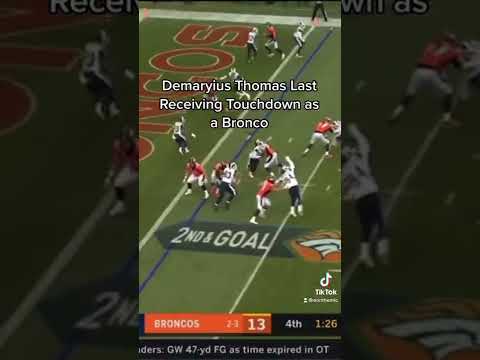 Demaryius Thomas First and Last Touchdown as a Bronco tiktok