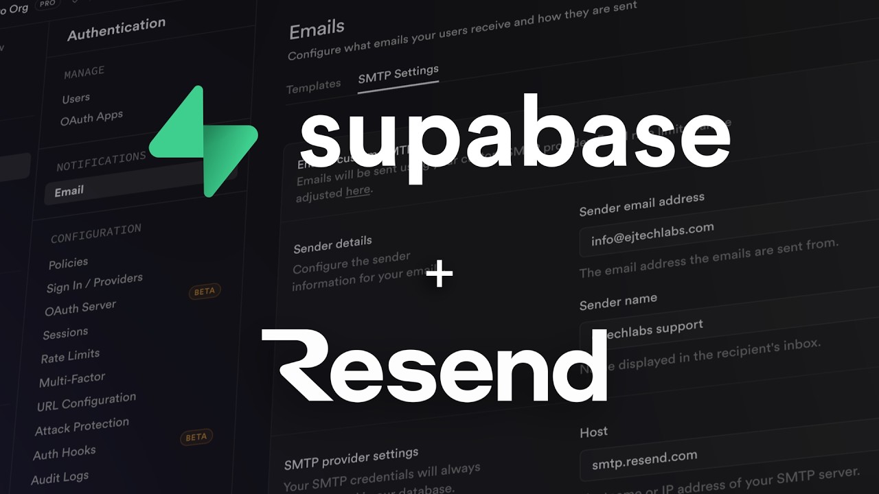 How To Set Up Custom SMTP in Supabase with Resend (Step-by-Step)
