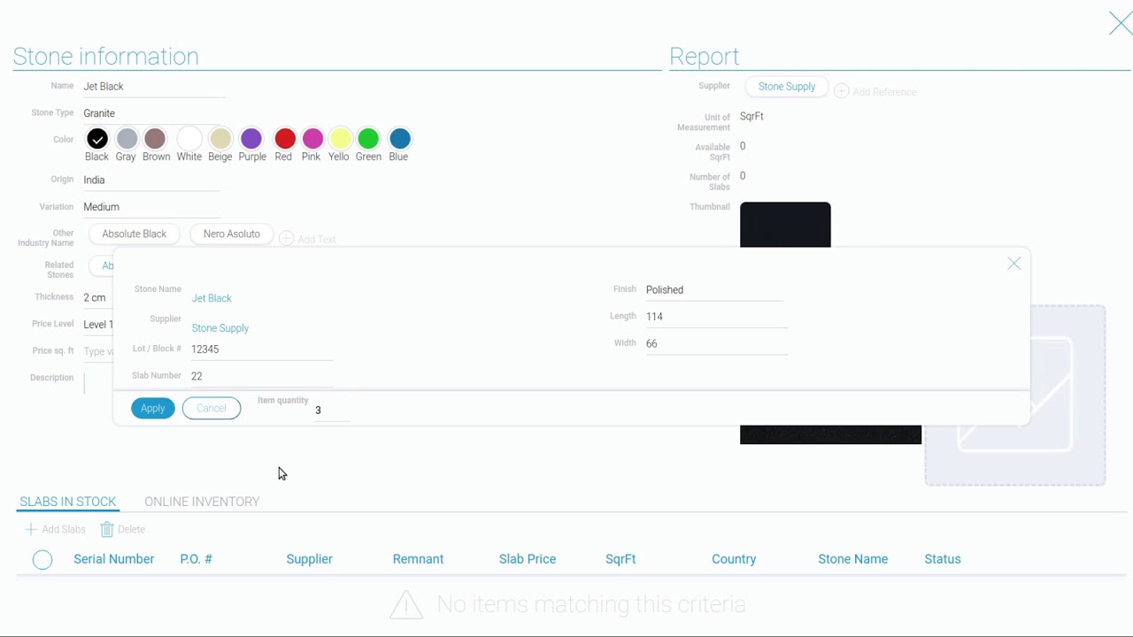Adding Slabs - Easy Stone Shop