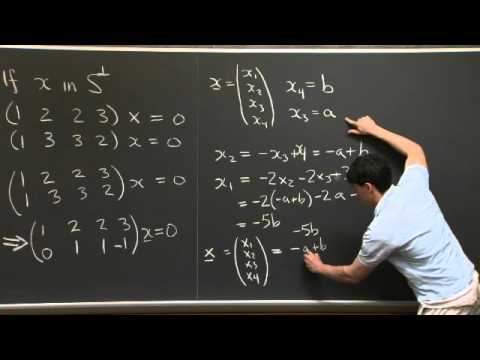 Orthogonal complements – BU Linear Algebra MTH 207