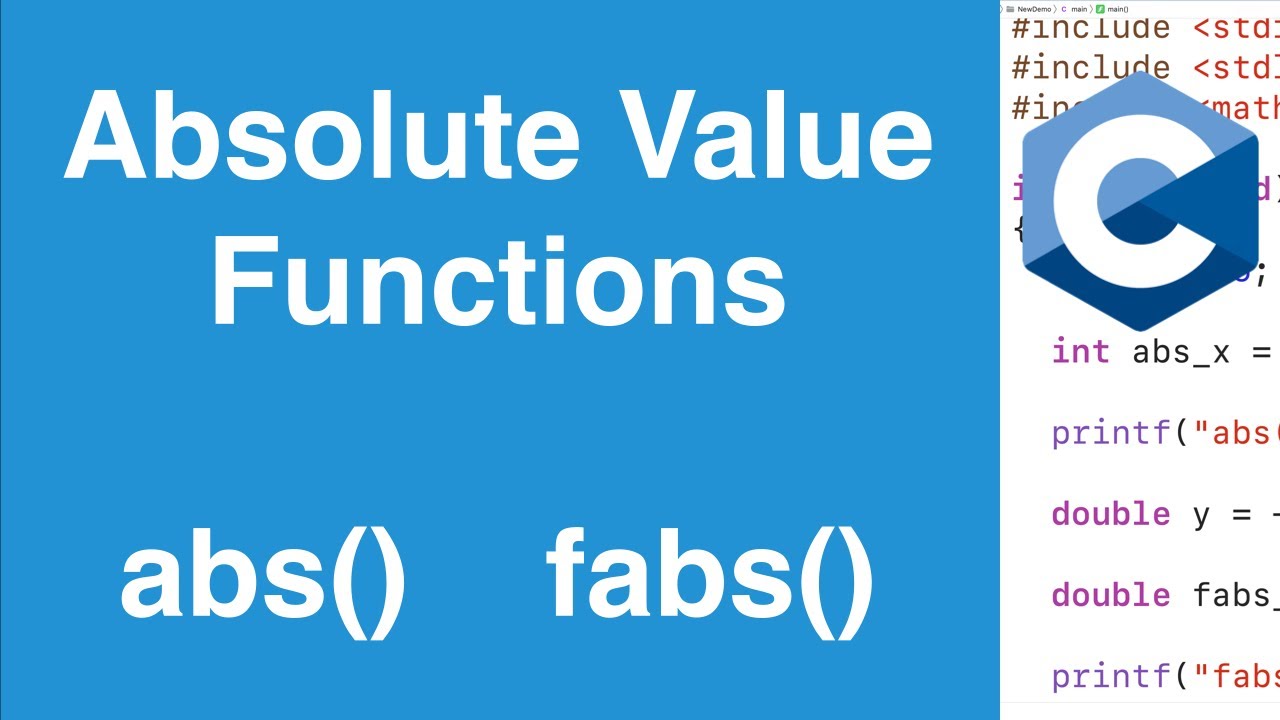 Absolute Value Functions abs() And fabs() | C Programming Tutorial