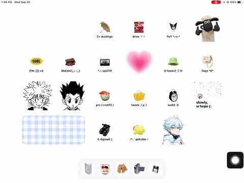 my ipad homescreen layout ^____^b /// carrd icons inspo