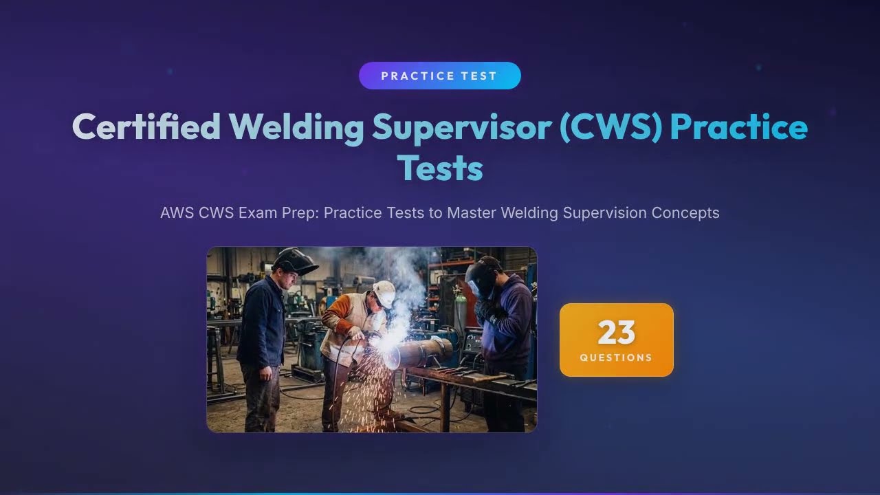 Certified Welding Supervisor (CWS) Practice Test | 23 Sample Questions & Answers | AWS CWS Exam Prep