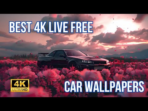 Nissan Skyline R34 | Sakura Sunset 3 Hour Screensaver Live Wallpaper 4K