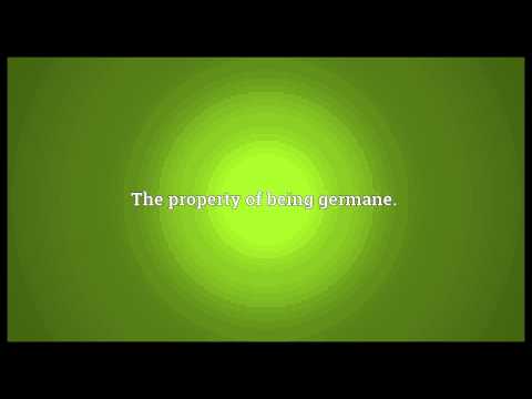 Germaneness Meaning