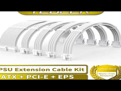 TEUCER TC-35 Series PSU Extension Cable Kit Solid Color Cable Solid Combo 350mm ATX24Pin PCI-E8Pin